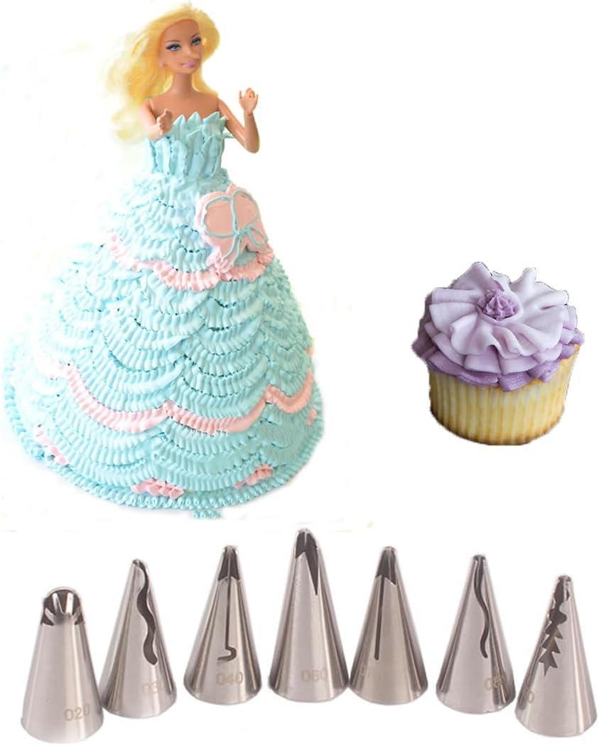 Amazon.com: Ruffle Piping Tips for Cake Decorating,Russian Ruffle Tips ...