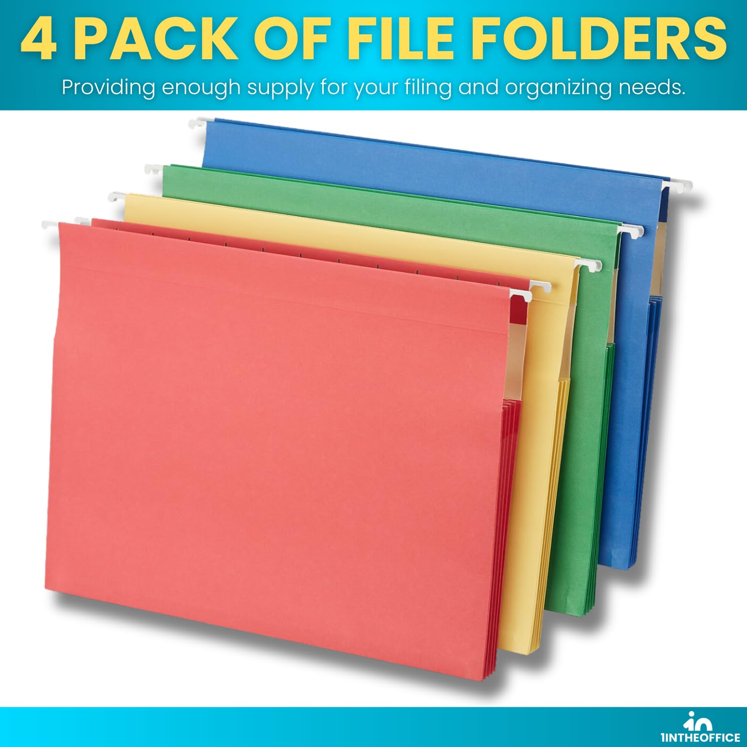 Snapklik.com : 1InTheOffice Expanding Hanging File Folders 3.5" Expansion