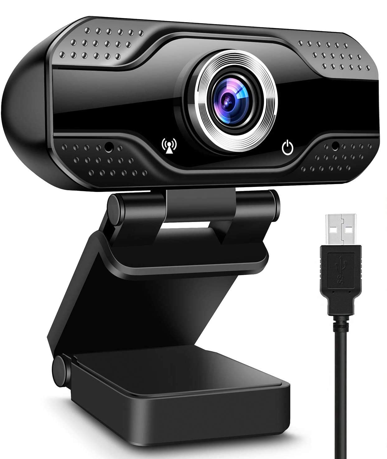 1080P Full HD Webcam, HD PC Web Cam Laptop Plug and Play USB Streaming ...