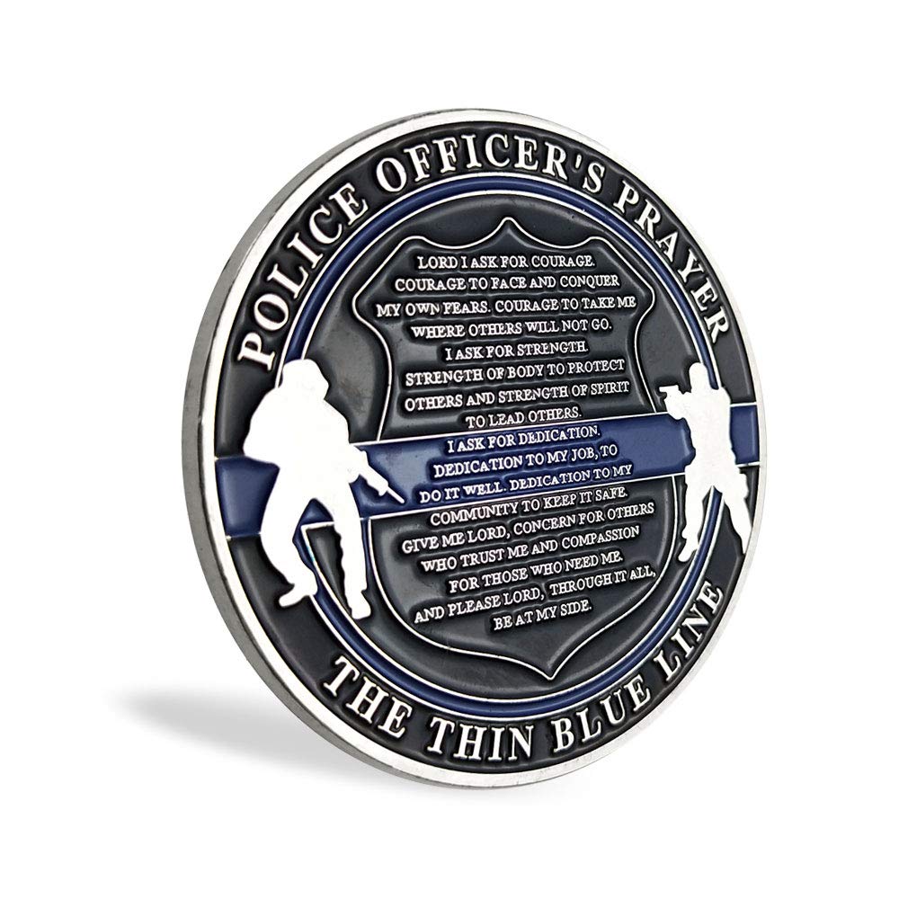 Police Officer Prayer Coin Us Law Police Officer Challenge Coin Saint