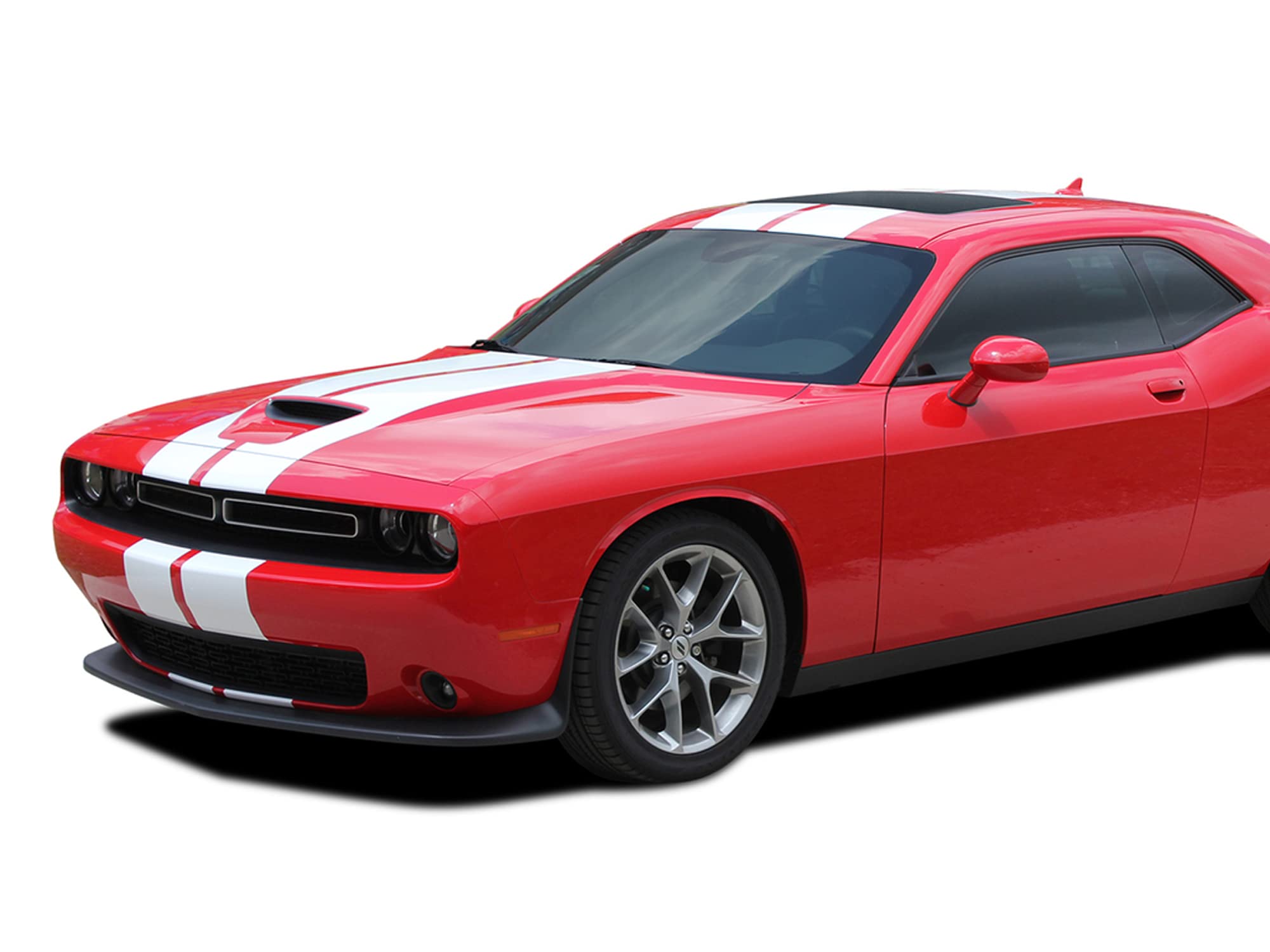 Dodge Challenger Rayas Blancas Y Rojas