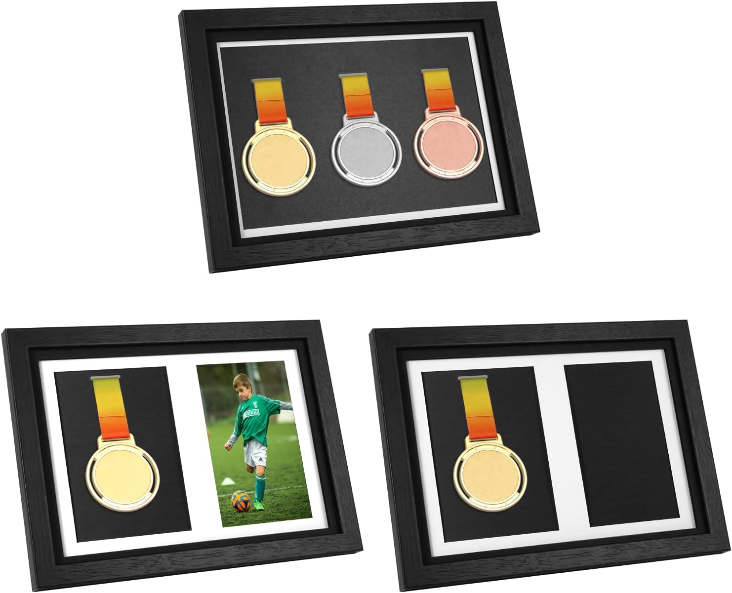 Amazon.com: 1 Medal Display Shadow Box with 3 Display Ways, Medals ...
