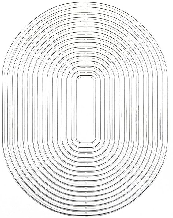 Amazon.com: Nested Rectangle Frame Cutting Dies, Stitched Scallop Metal ...