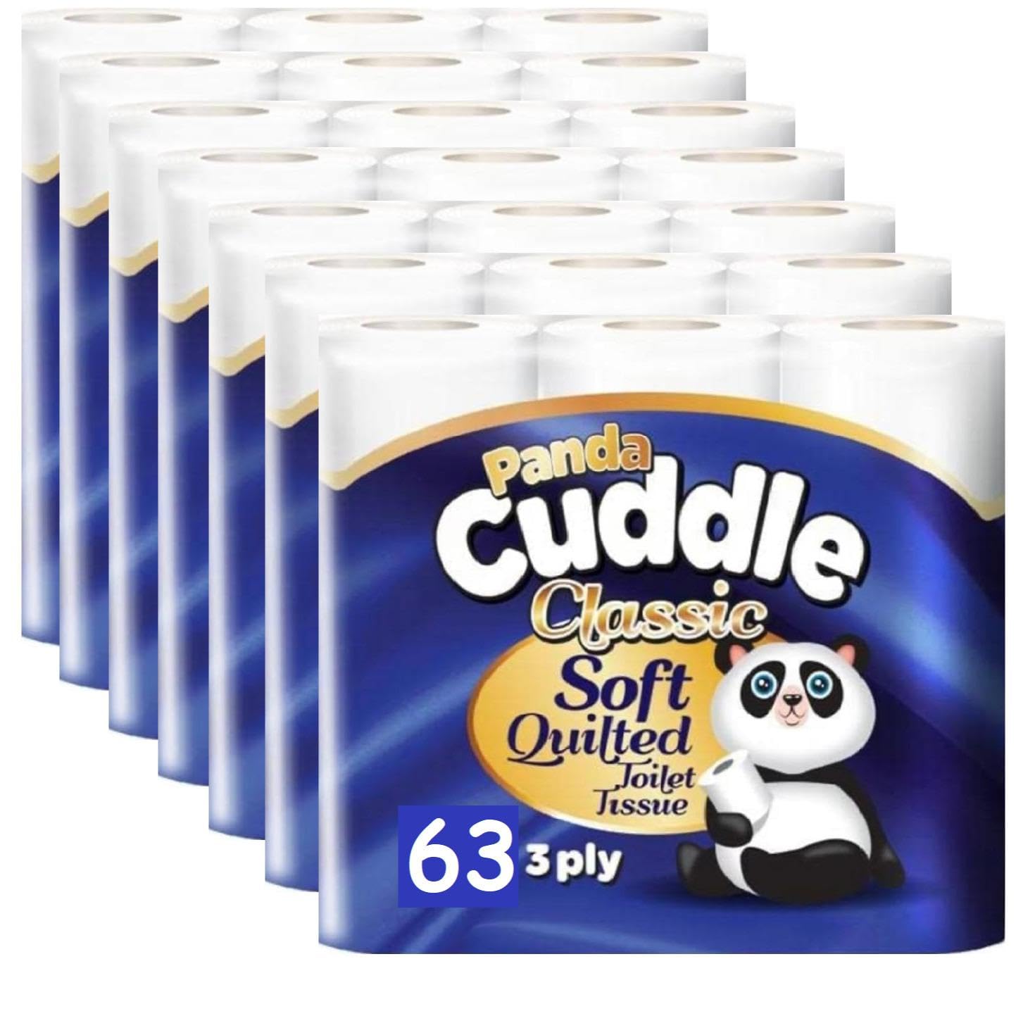 3 Ply Toilet Tissue Roll Panda Cuddle Classic Soft Quilted Toilet Rolls ...
