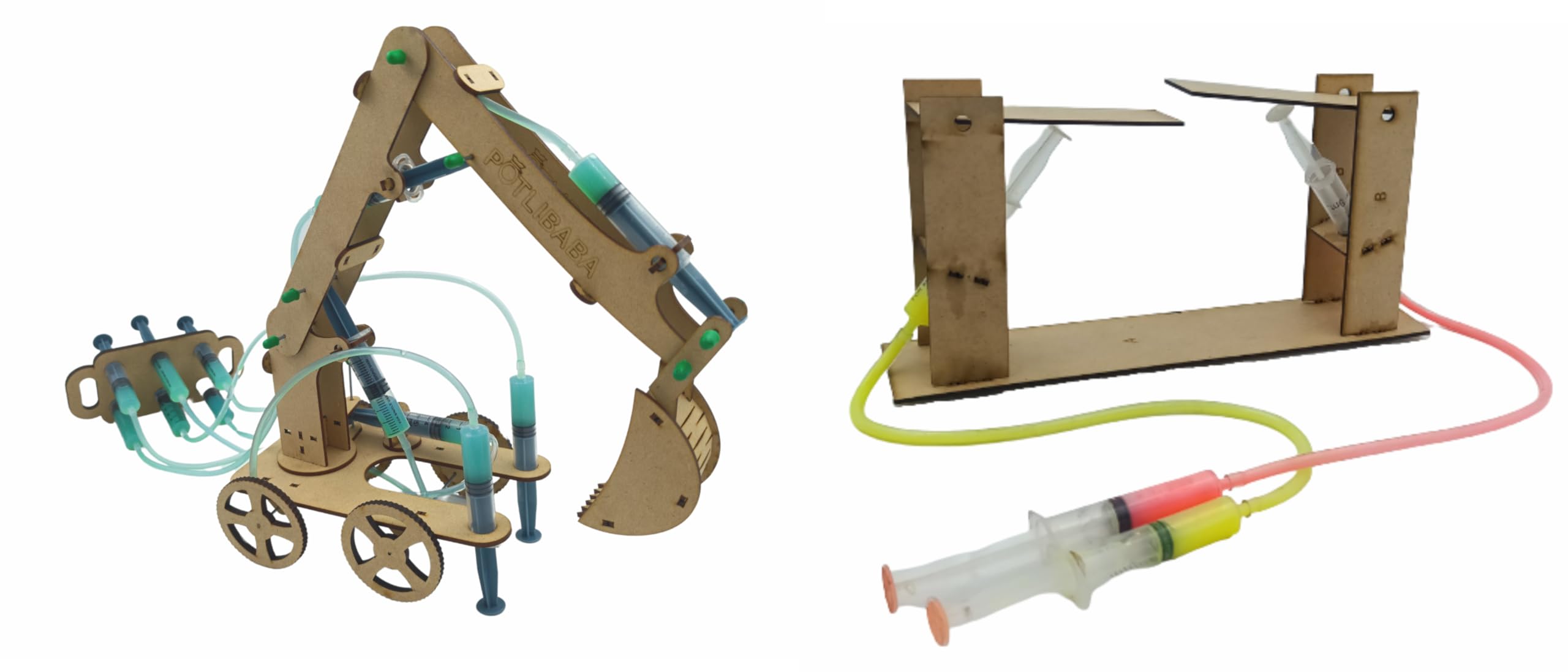 PotliBABA DIY Hydraulic Bridge & Hydraulic Crane Educational DIY STEM ...