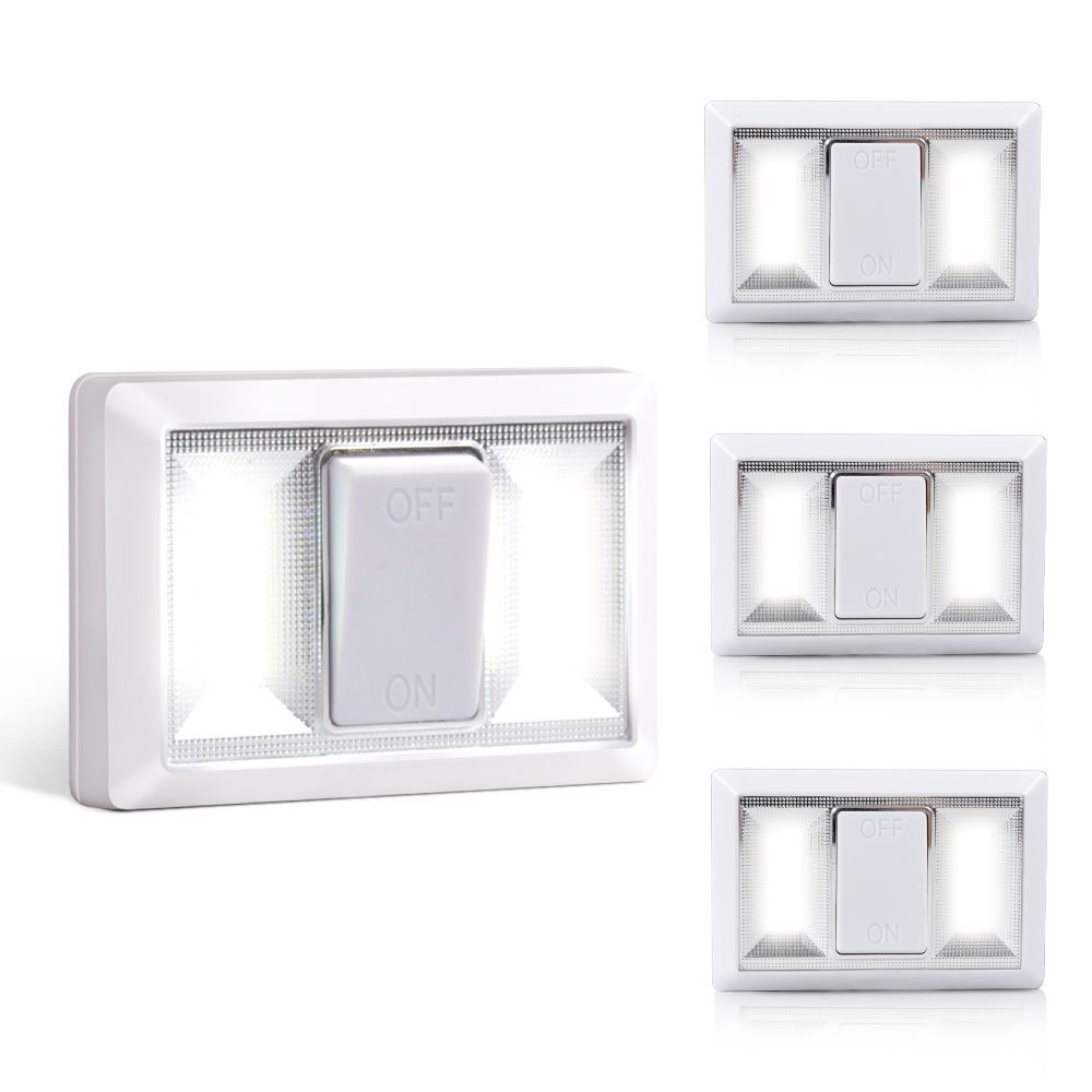 VIBELITE Battery Operated COB Switch Lights, Super Bright Cordless ...