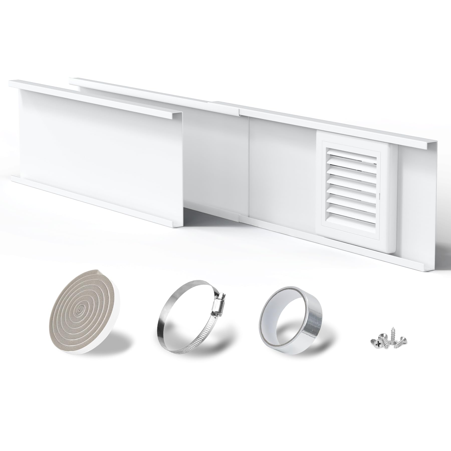 Amazon.com: Flamorrow Dryer Vent Window Kit with Louvered Vent Cover ...