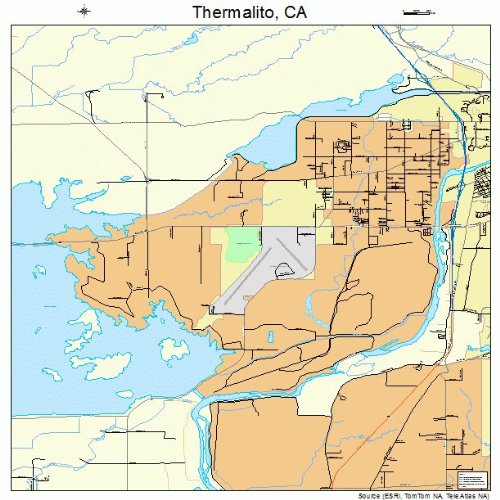 Amazon.com: Large Street & Road Map of Thermalito, California CA ...