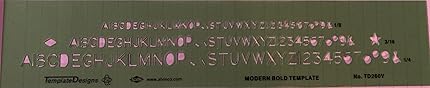 Amazon.com: ALVIN TD260V, Modern Bold Lettering Guide Template, Drawing ...