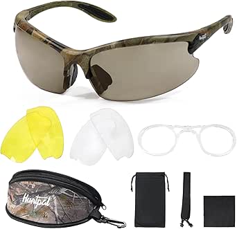 Amazon.com : HUNTPAL Hunting Shooting Safety Glasses Set with 3 ...