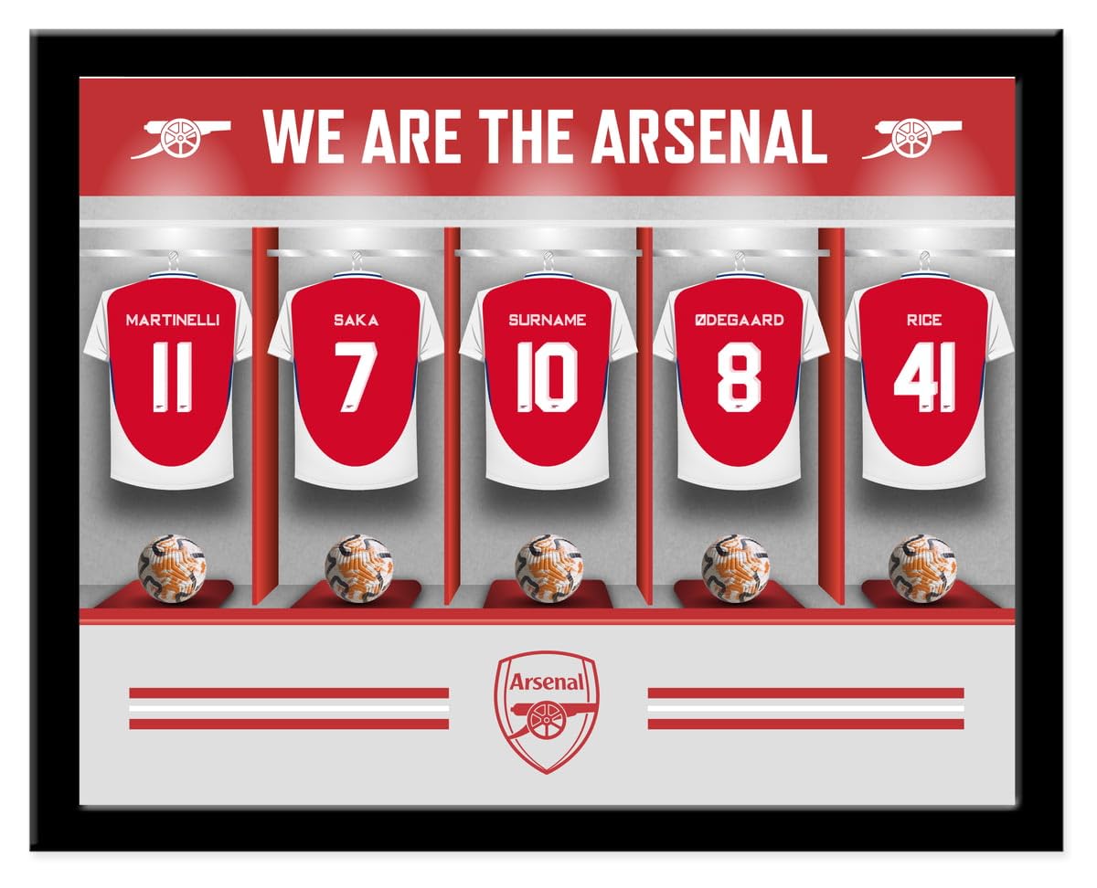 Personalised Dressing Room Photo Framed Print for Arsenal supporters ...