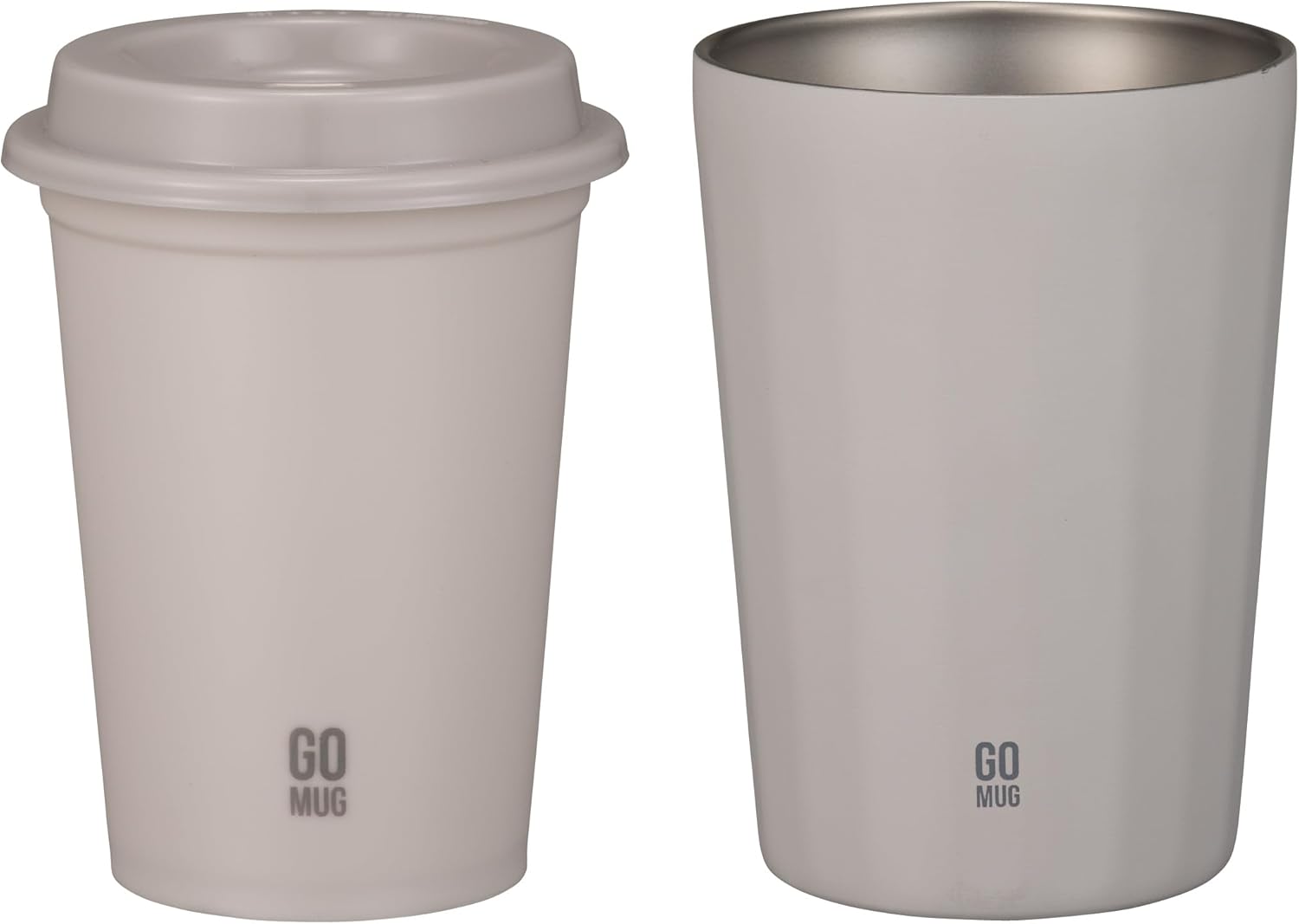 Amazon.co.jp: シービージャパン(CB JAPAN) ステンレスマグ [真空断熱 2層構造 460ml] + インナーカップ [食洗機対応 380ml] セット グレージュ ゴー ...