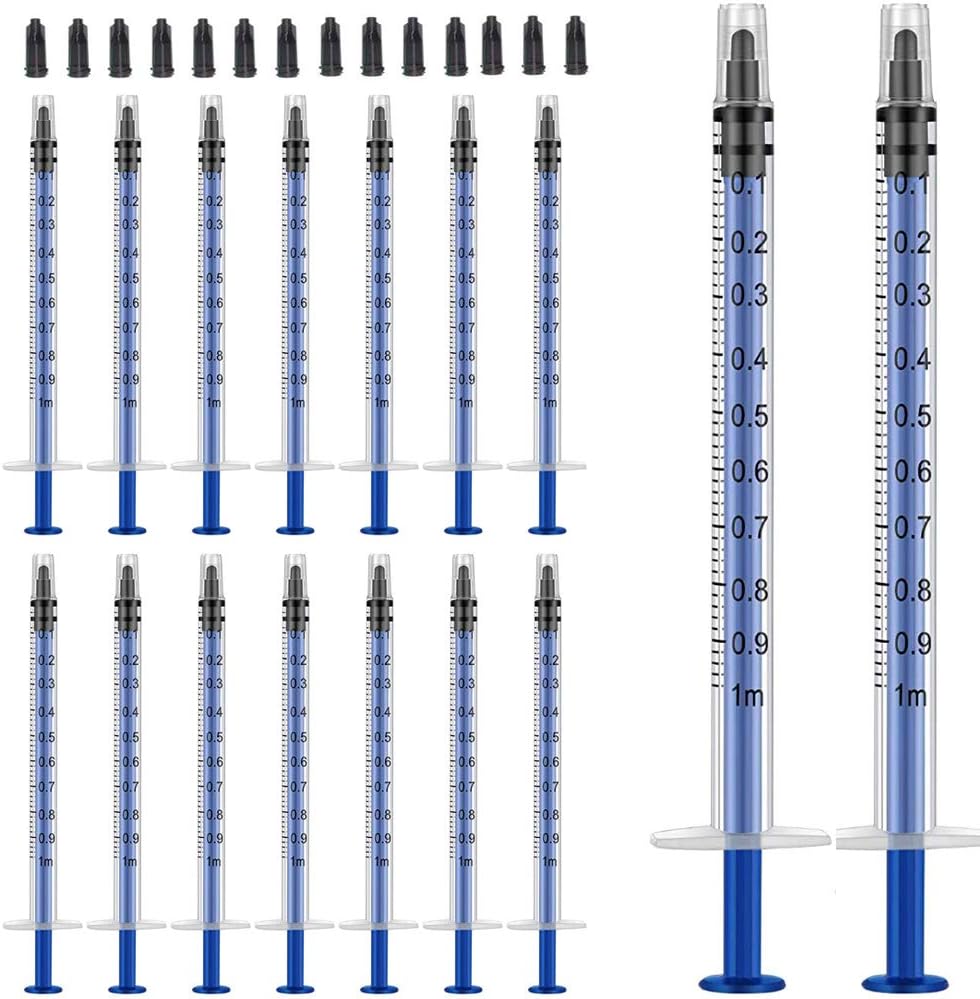 Amazon.com: 100Pack 1ml Syringes With Caps : Health & Household