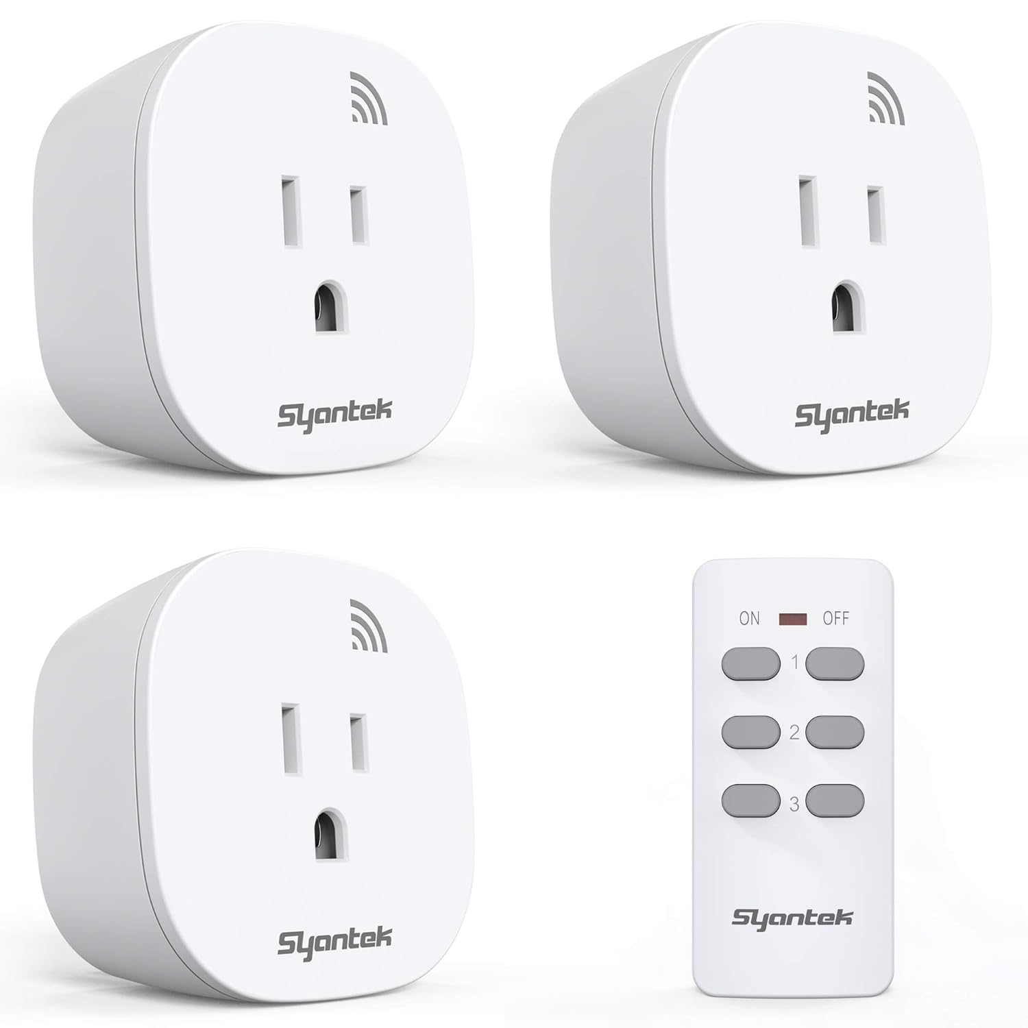 Syantek Remote Control Outlet Wireless Light Switch for Household ...