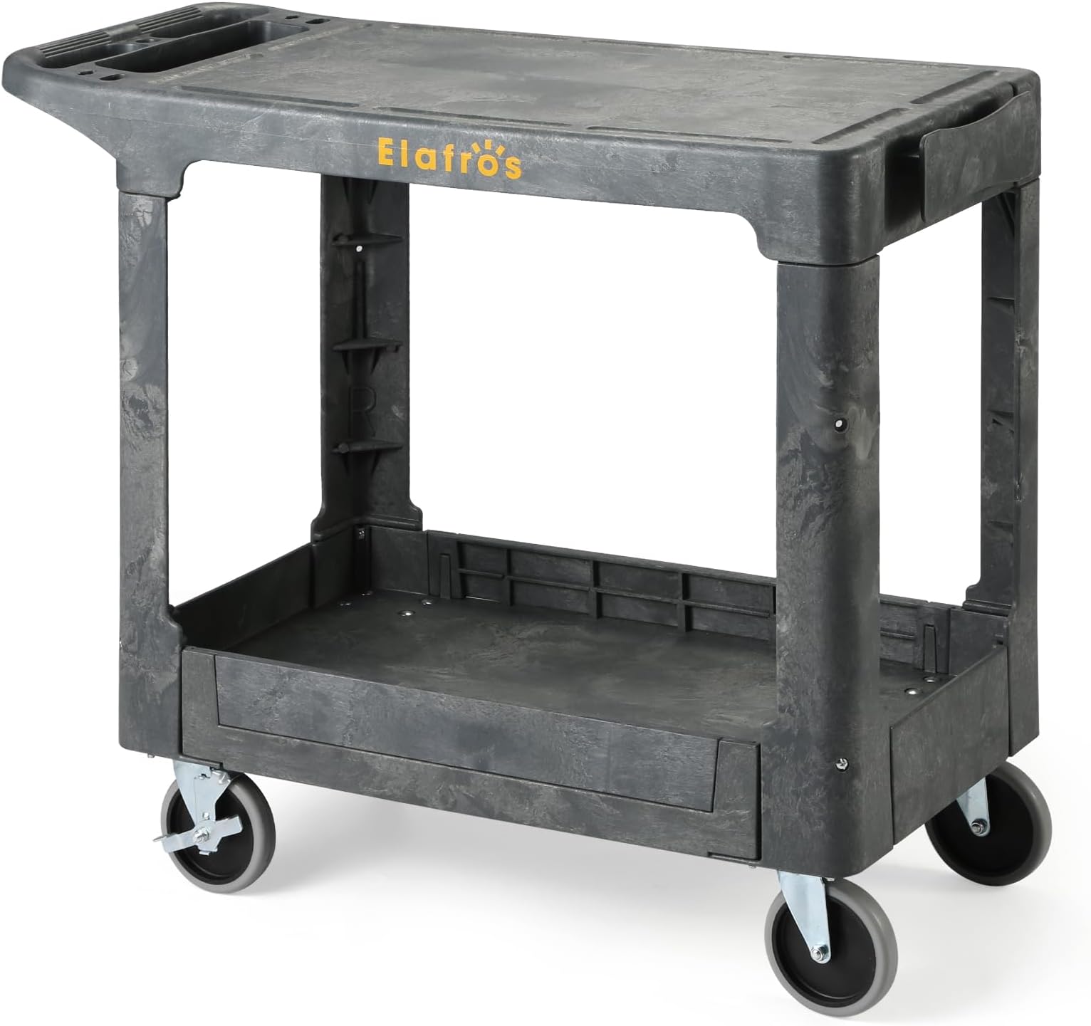 Amazon.com: ELAFROS Heavy Duty Plastic Utility Cart 34 x 17 Inch - Work ...