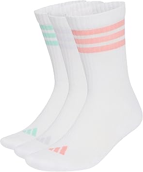 adidas 3-Stripes Cushioned Crew Socks 3 Pair Pack : Amazon.co.uk: Fashion