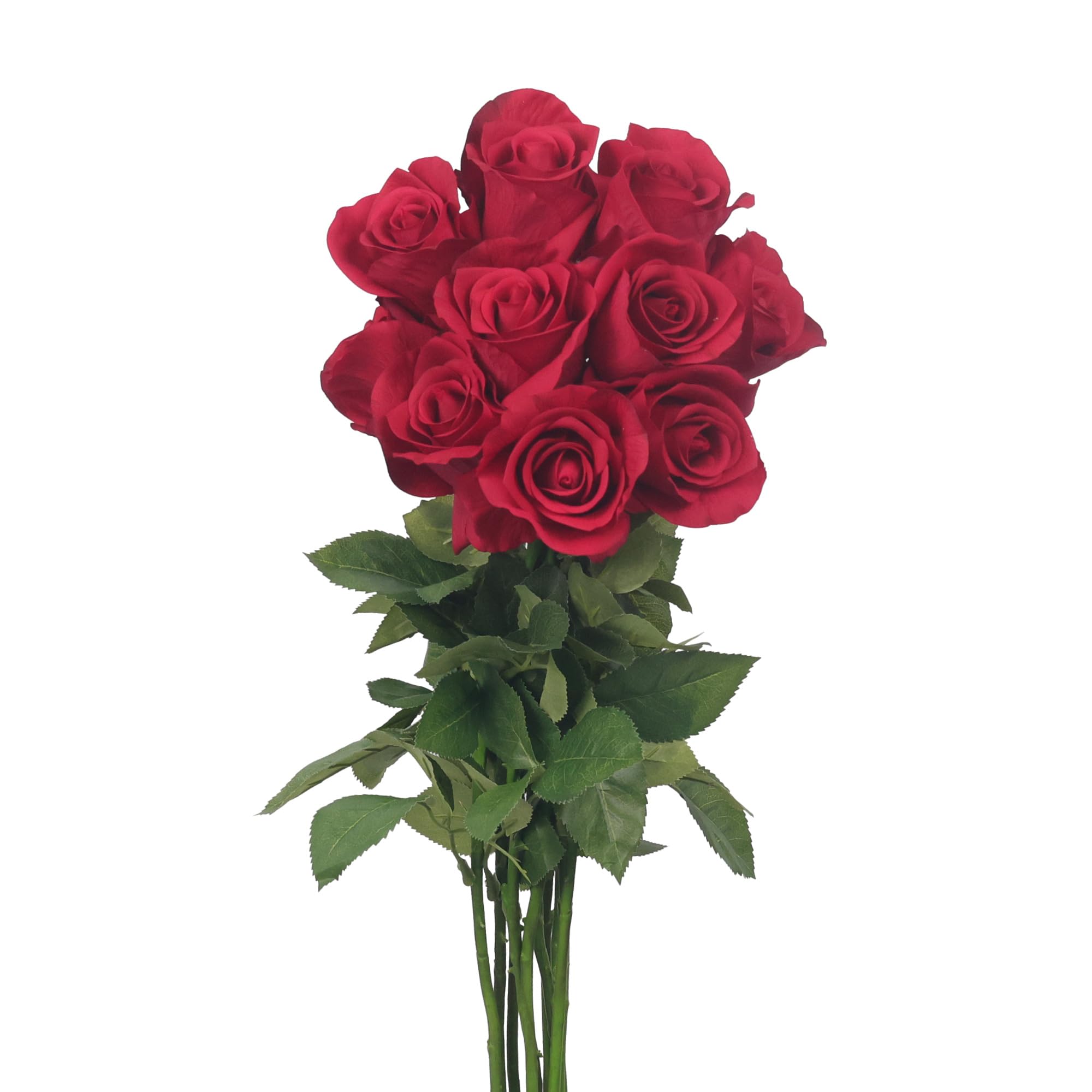 Amazon.com: Red Roses Artificial Flowers 6Pcs Realistic Fake Roses ...