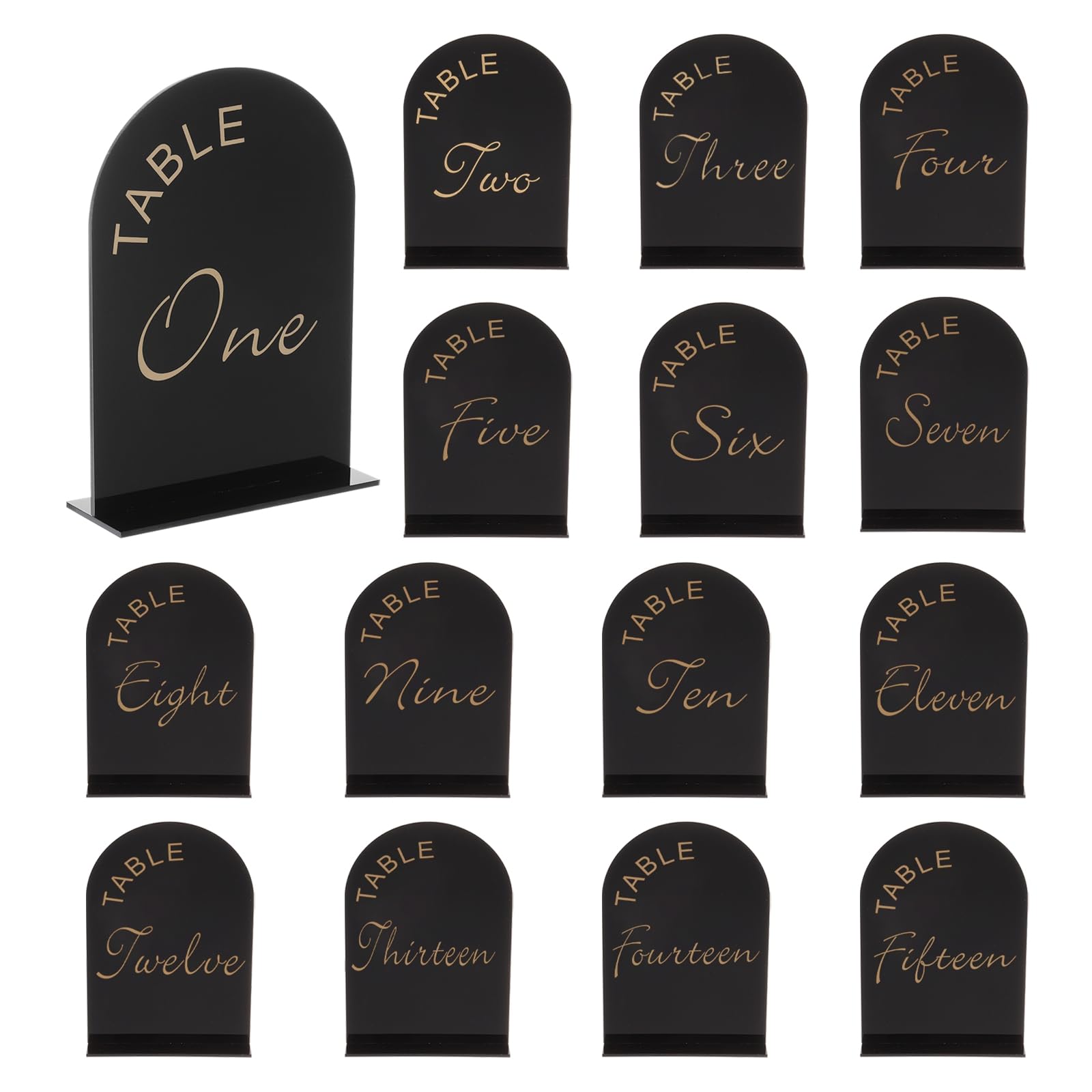Amazon.com: uxcell 15pcs Black Arch Acrylic Sign with Stand, 5 x 7 Inch ...