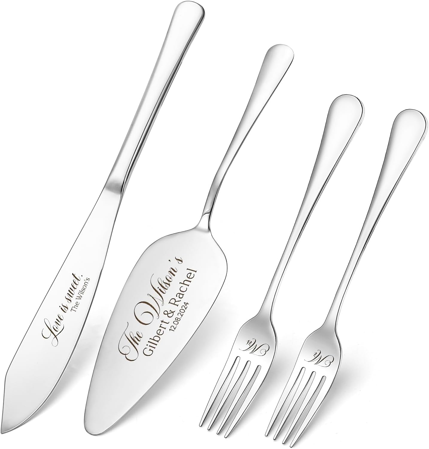 Amazon.com | Zhamate Custom Cake Cutting Set for Wedding, Personalized ...