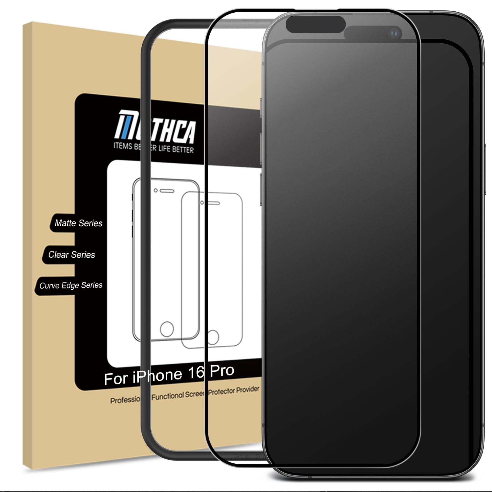 Amazon.com: Mothca Matte Glass Full Coverage Screen Protector for ...