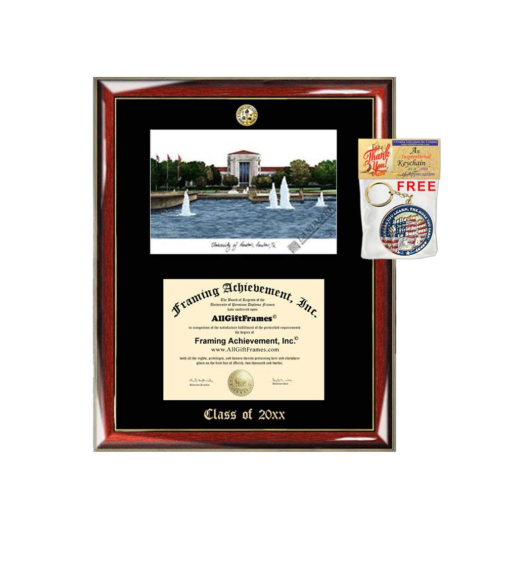Buy University of Houston Diploma Frame Diploma Lithograph Major Logo ...