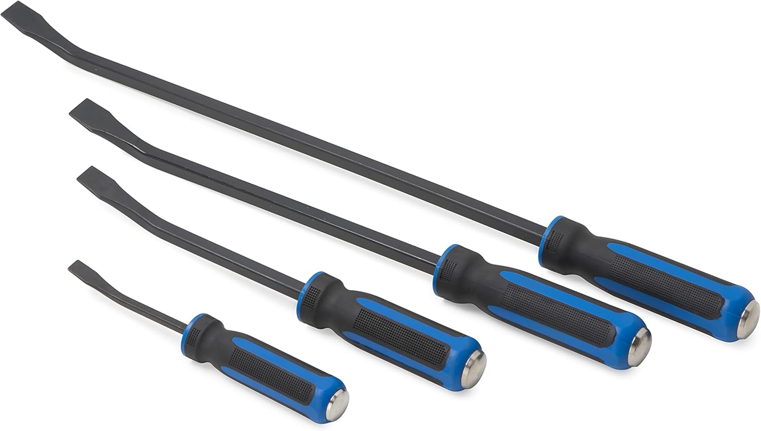 ROTATION Pry Bar Set Heavy Duty, Thicker Hammer Strike Cap, Angled Tip ...