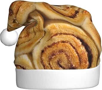 Amazon.com: Bgiwylu Cinnamon Roll Plush Christmas Hat For Adults ...
