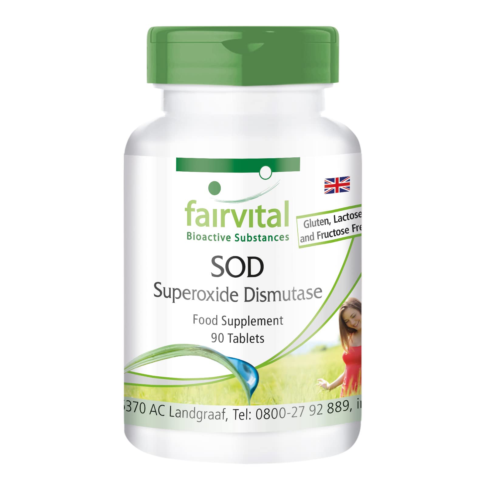 Fairvital Sod Superoxide Dismutase High Strength 90 Tablets 6000 Enzyme ...