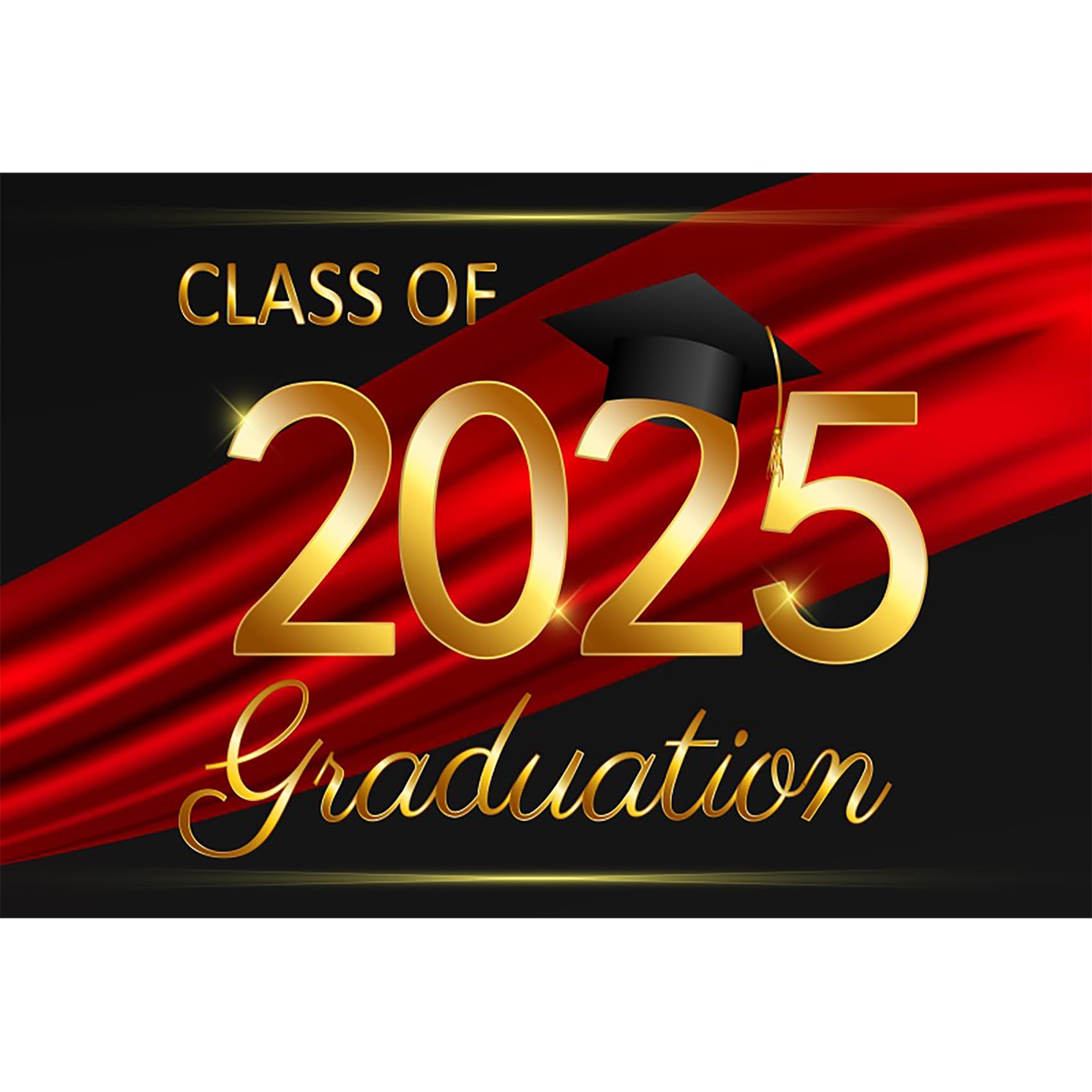 Amazon.com : Baocicco 10x6.5ft Class of 2025 Graduation Backdrops for ...