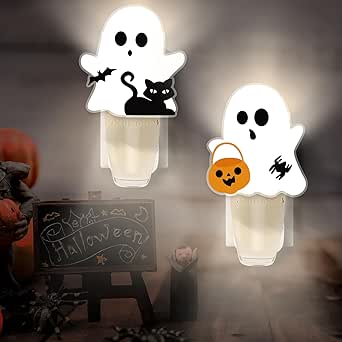 Amazon.com: 2 Pack Halloween Wall Fragrance Plug in with Night Light ...