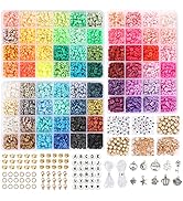 Amazon.com: Quefe 500pcs Craft Beads for Jewelry Making, for Bracelets ...