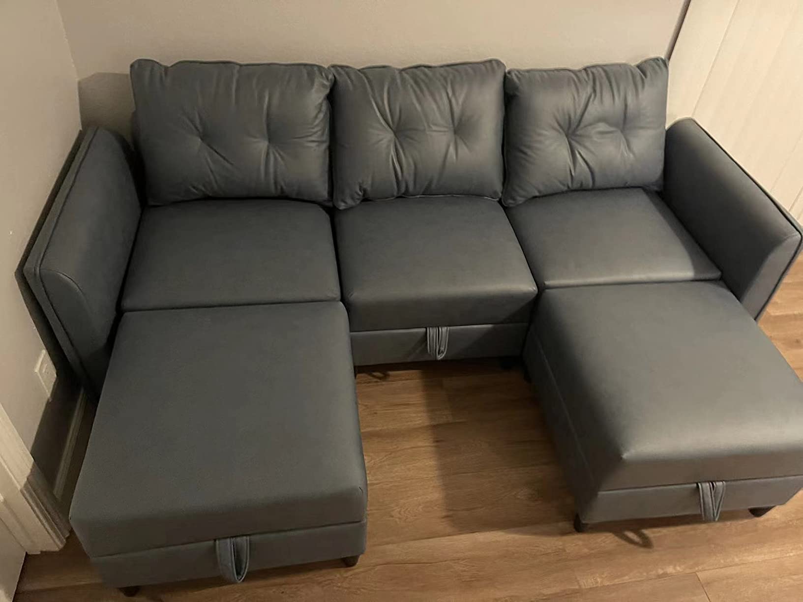 $83/mo - Finance LLappuil Sectional Sofa with Reversible Chaises U ...