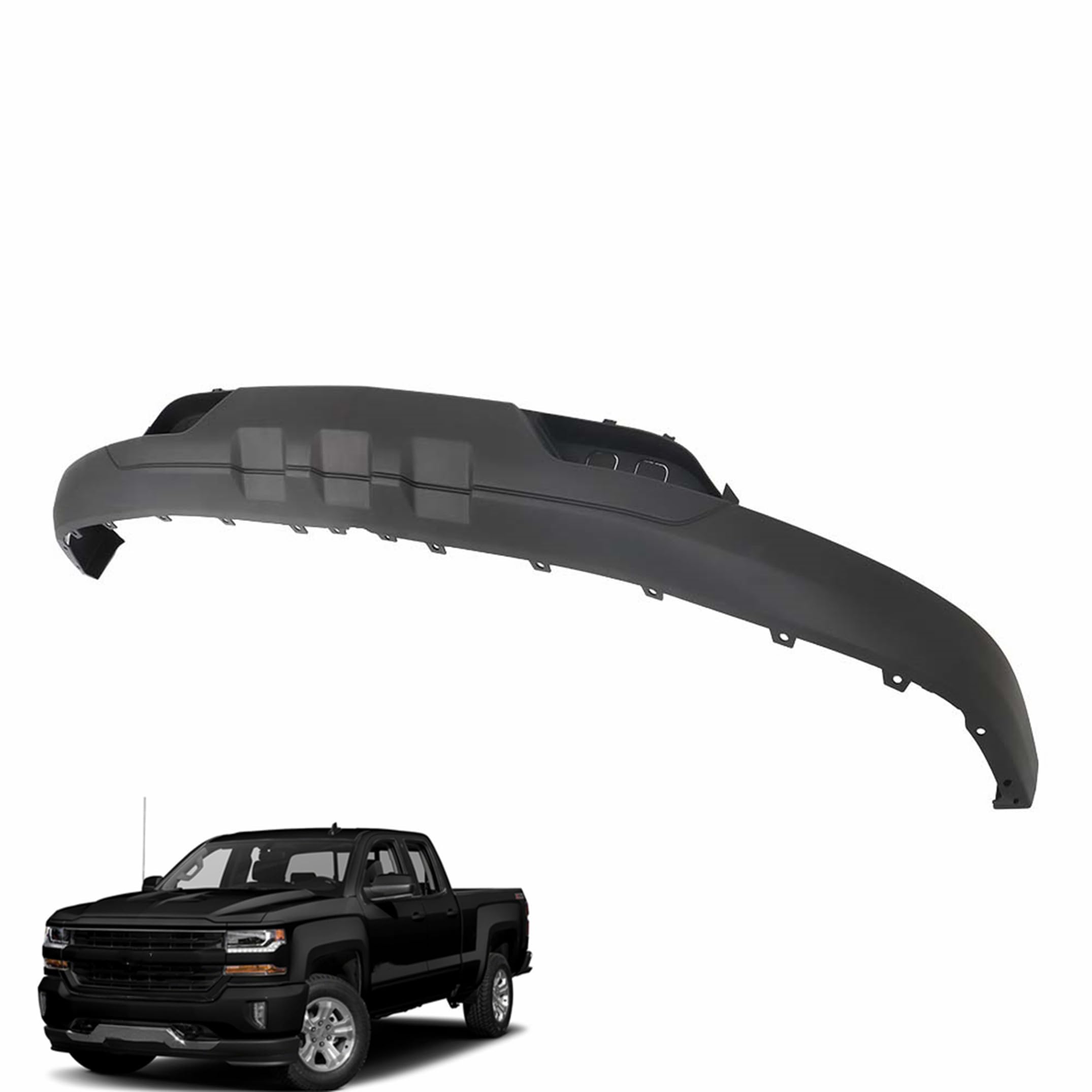 Front Lower Valance Bumper Without Skid Plate and Tow Hook Holes ...