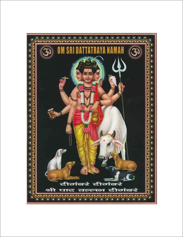 KC DECOR Religious Wall Sticker Poster|om shri dattatraya namah Poster ...