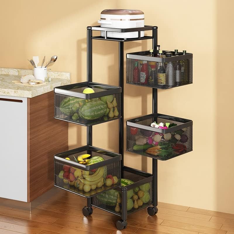 TEX-RO Kitchen Trolley with Wheels, Kitchen Organizer Items and Storage ...