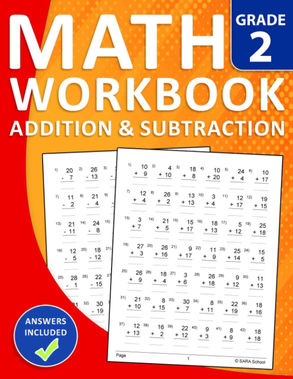 2nd Grade Addition and Subtraction Math Workbook With Answers: Math ...