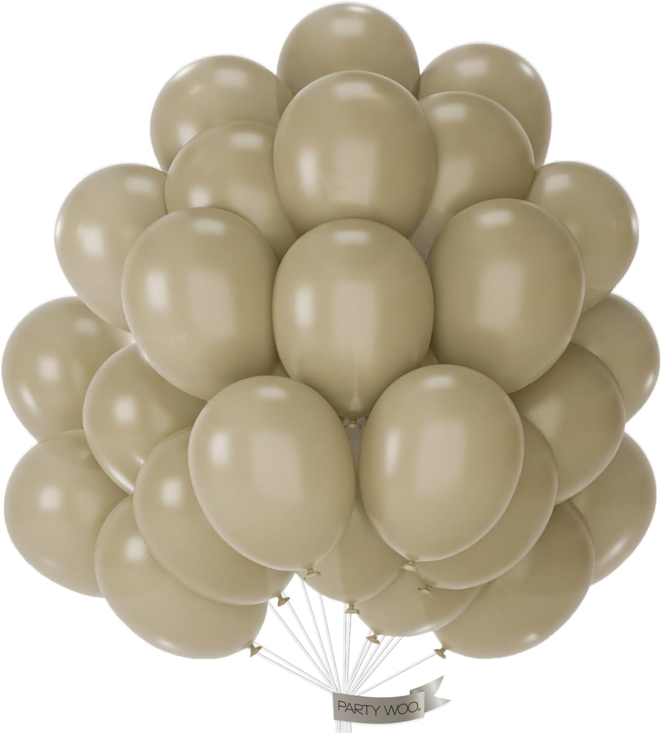 Amazon.com: PartyWoo Dark White Sand Balloons, 50 pcs 12 Inch Greenish ...