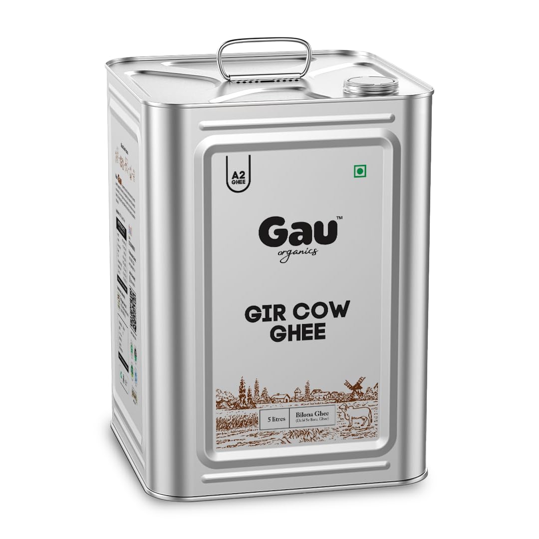 Gau Organics Gir Cow Ghee (5 Liter) : Amazon.in: Grocery & Gourmet Foods