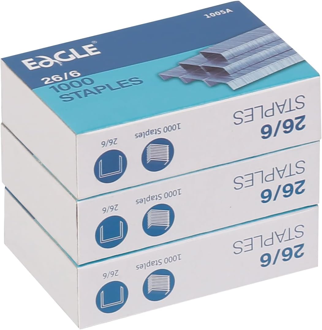Eagle Agrafes, longueur de jambe standard 6,35 mm, 1000 agrafes par ...