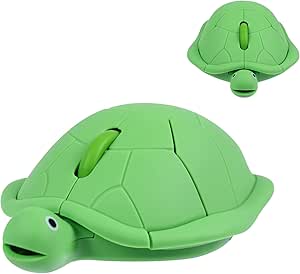 Amazon.com: Wireless Mouse,Cute Animal Green Turtle Shape Portable ...