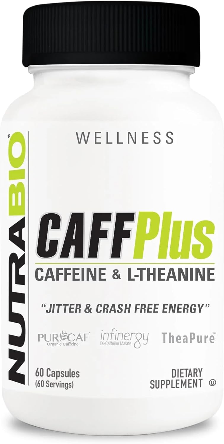 Amazon.com: NutraBio CaffPlus, Dual Source Caffeine with Theanine for ...