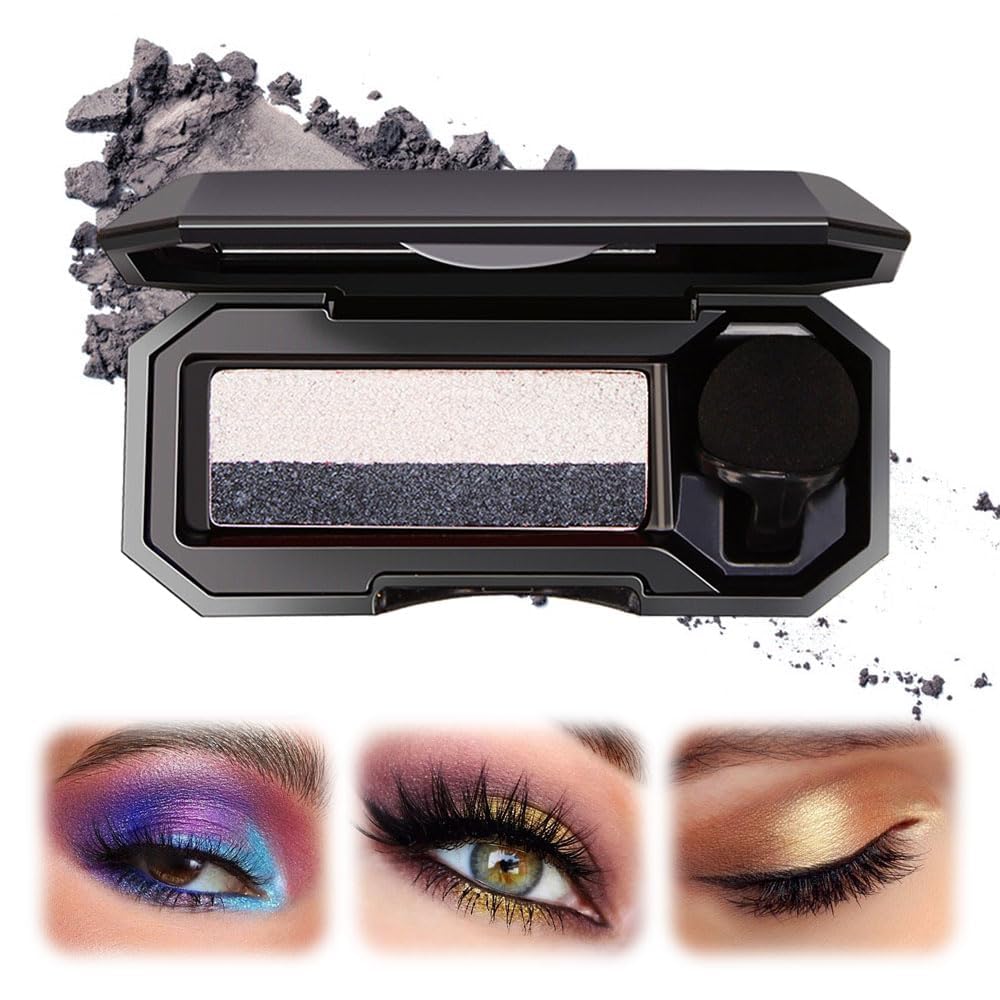 Perfect Dual Color Eyeshadow, 2025 New Waterproof Shiny Eyeshadow ...