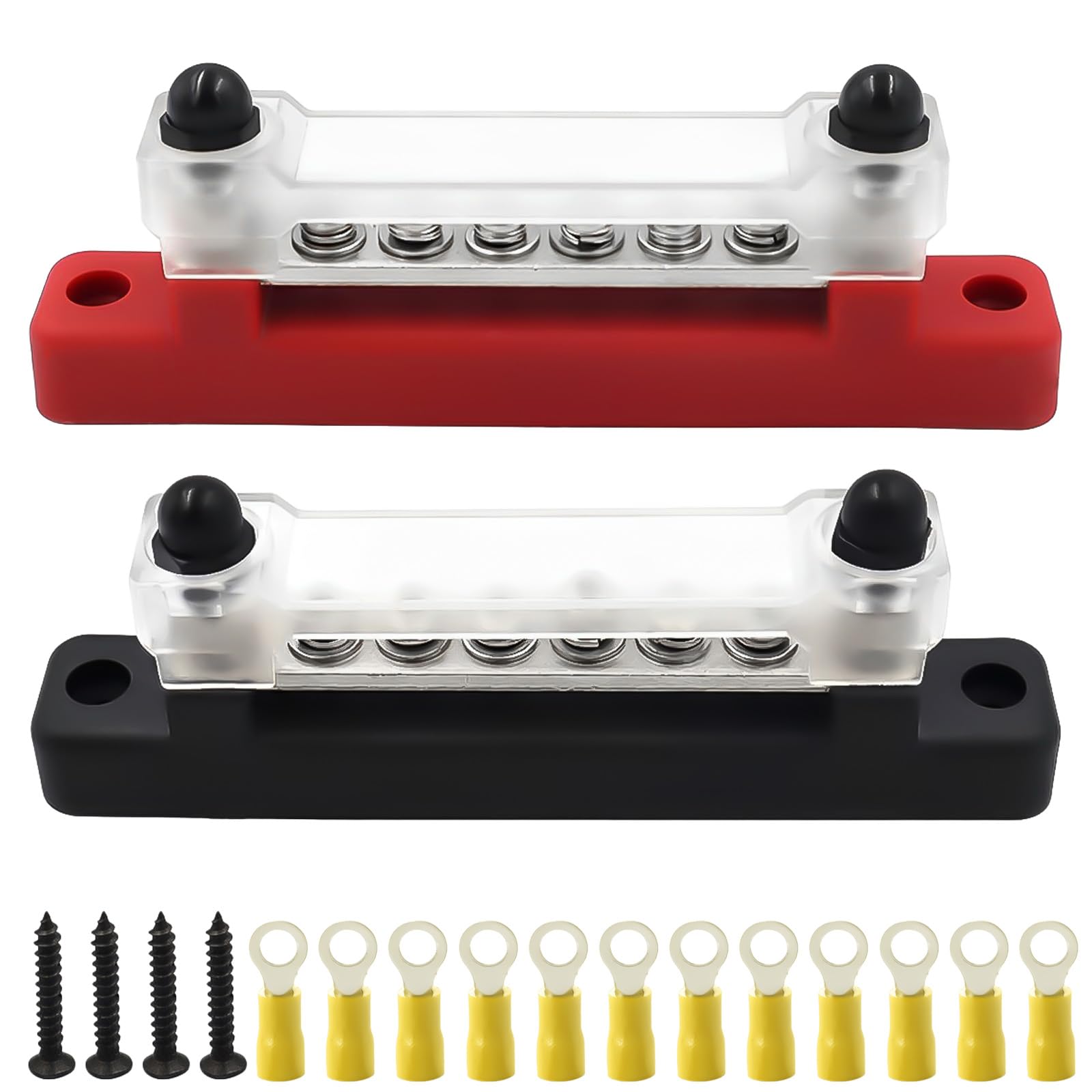 Bus Bar Power Terminal Block: YOYIAG 2 Pieces Screw Terminal Power ...