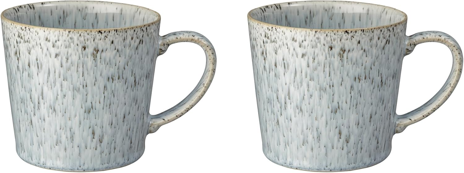 Amazon.com | Denby - Halo Speckle Coffee Mug Set of 2－390ml Reactive ...