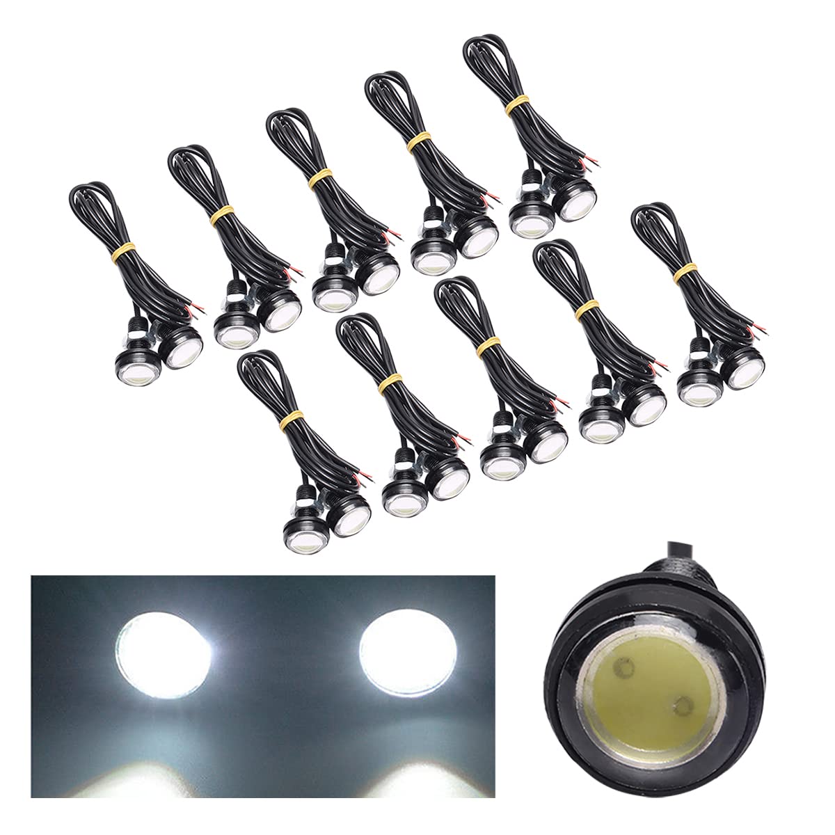 SEEU AGAIN 9W Eagle Eye LED Light Lamp, (5 pair) 6500k Xenon White 12V ...
