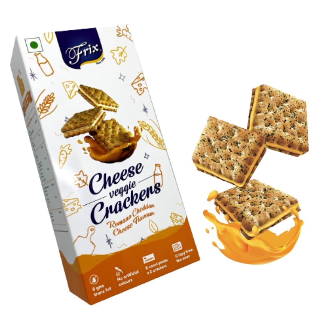 Buy Frix.Frix Cheese Cream Veggie Cracker Romano Cheddar Cheese Flavor ...