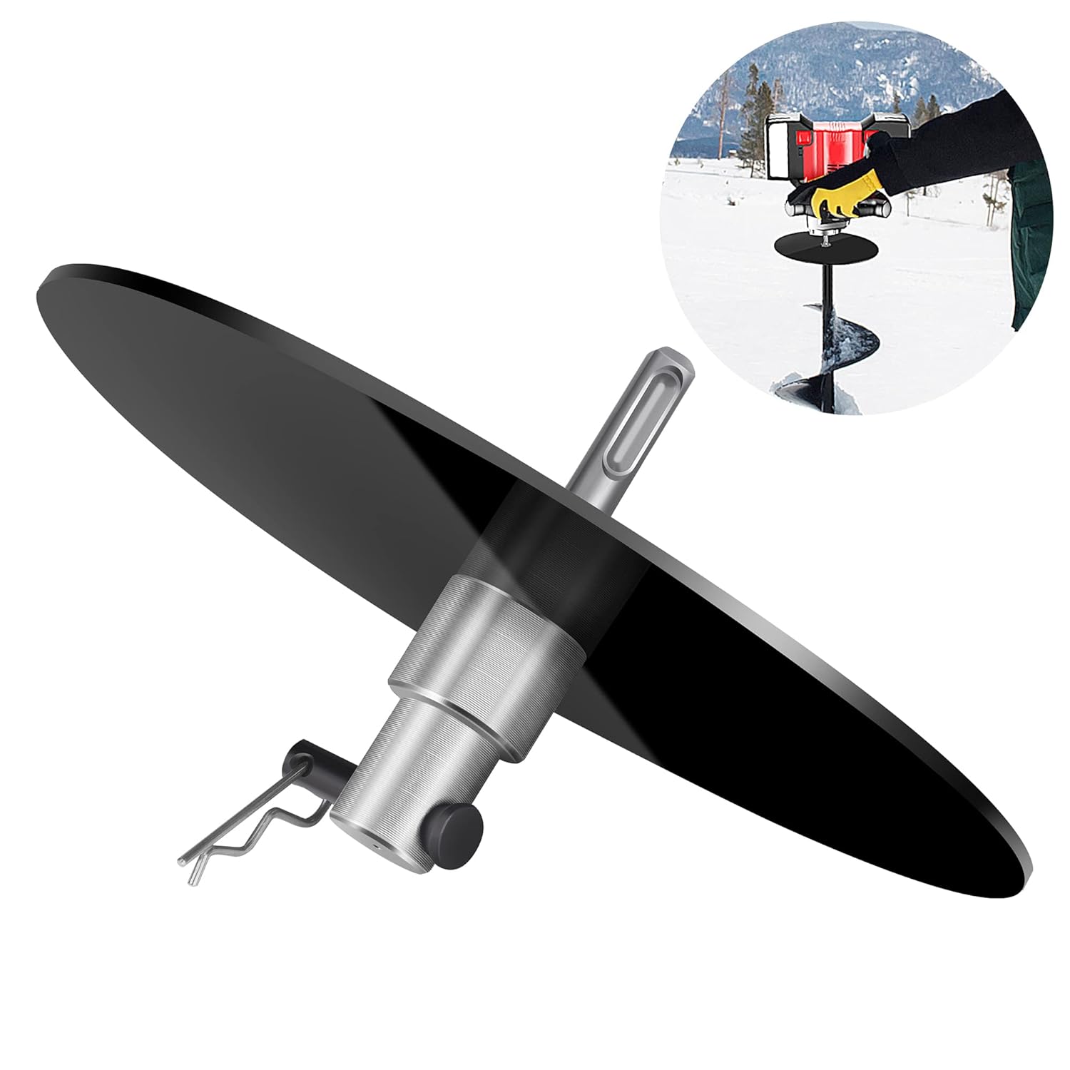 Ice Auger Drill Adapter-Stainless Steel Ice Auger Adapter with 7.8inch ...