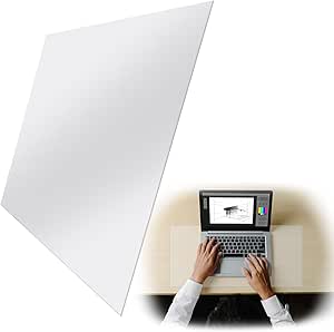 Amazon.com : 36 x 20 Inch Tempered Glass Desk Mat with Non Slip ...