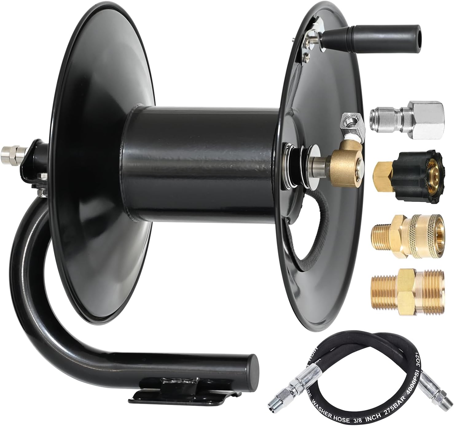 Amazon.com: YAMATIC Pressure Washer Hose Reel 150 ft with Jumper Hose ...