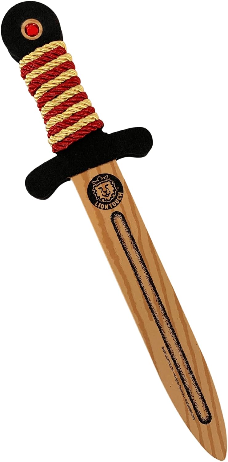 Liontouch - Espada WoodyLion Dorada/Roja, pequeña, Niños y Niñas de 3-6 ...